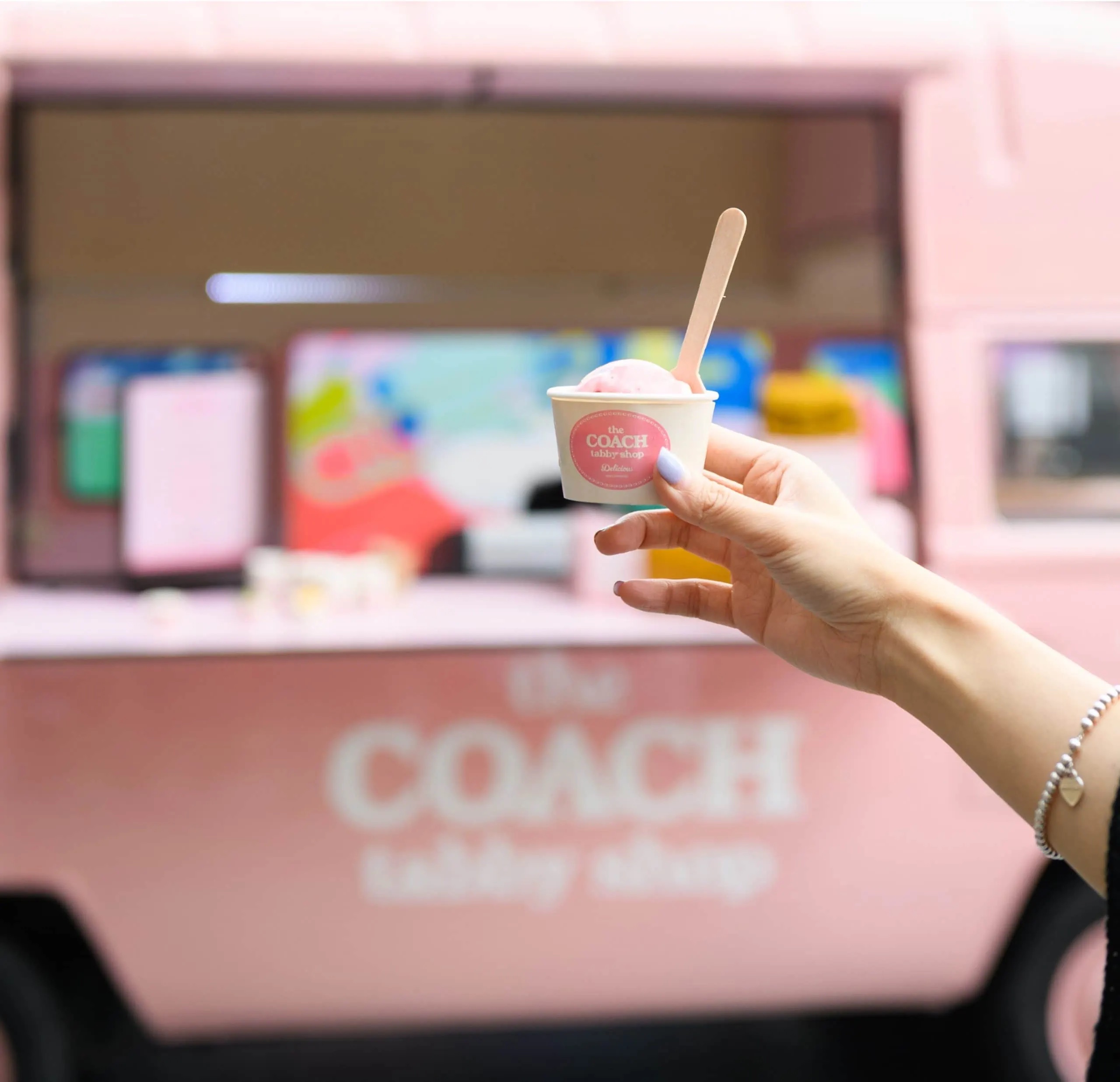 FREE Ice Cream & Stickers At The Coach Tabby Shop